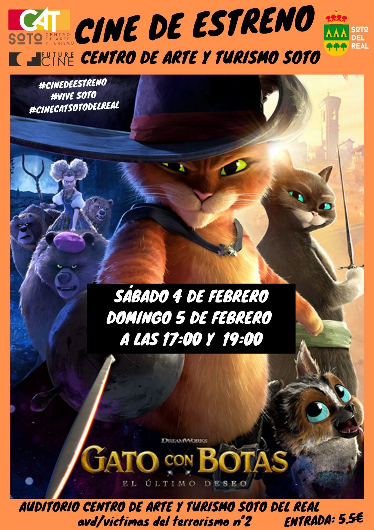 CINE: EL GATO CON BOTAS 2. EL ÚLTIMO DESEO. - Ayuntamiento - Soto del Real